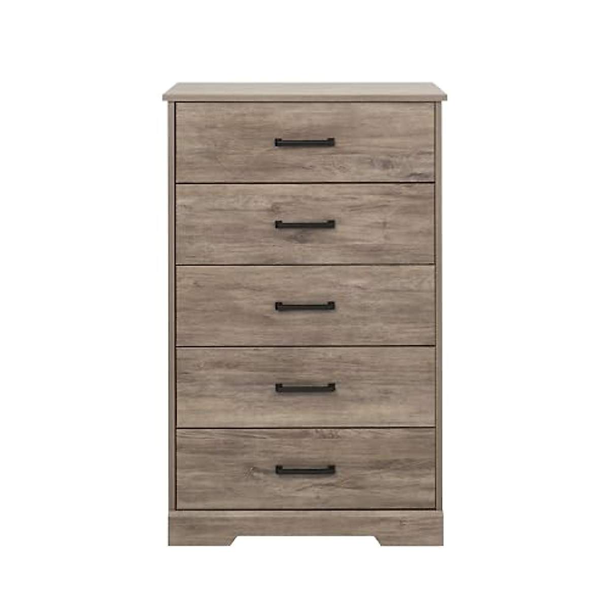 Prepac Rustic Ridge Farmhouse Dresser, Brown Dresser for Bedroom, Chest of Drawers with 5 Drawers 18.5" D x 27.5" W x 43.5" H, DBDR-1605-1