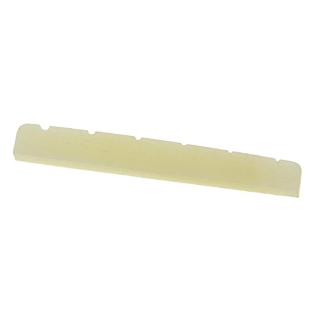 Dopro 43mm Flat Base Unbleached Pure Bone Nut Guitar Slotted Bone Nut fits Strat Tele 43x3.5mm