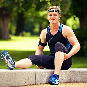 Sublimation Headband Blank Tie Dye Headband Heat Transfer Yoga Hairbands Elastic Sweatbands Iron on Transfer Bandana Head Wrap Scarf for Halloween DIY Women Teens Sports, White(Null)