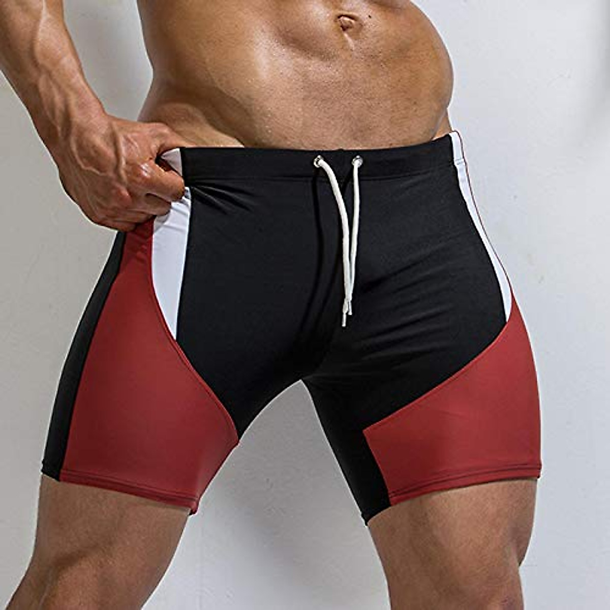 lnmuld Bikini Tops for Women Cute Bikinis Drawstring Shorts Surfing Swim Men's Trunks Dry Quick Swimming Beach Running Red