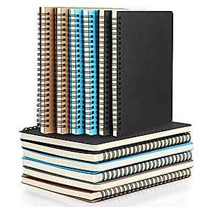 EUSOAR Spiral Ruled Notebook, A5 12packs 5.5"X8.3" 120 Pages Lined Travel Writing Notebooks Journal, Memo Notepad Sketchbook, Students Office Business Diary Ruled Spiral Journal-3 Colors Covers