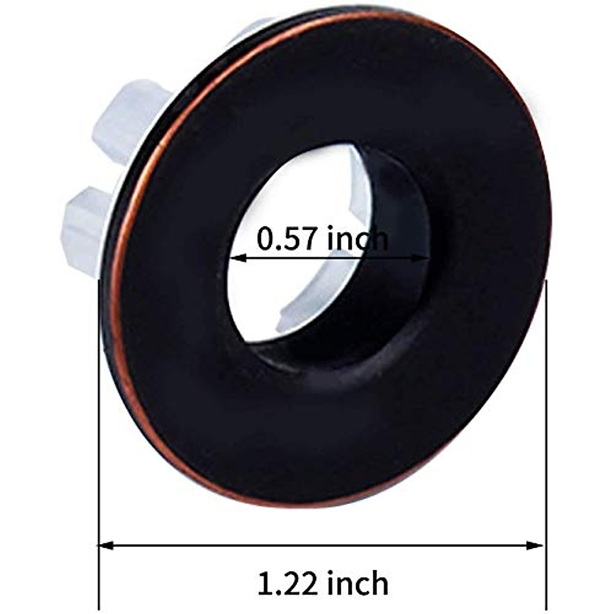Bathroom Vanity Sink Basin Trim Overflow Cover Round Insert in Hole Caps Circular Ring Oil Rubbed Bronze