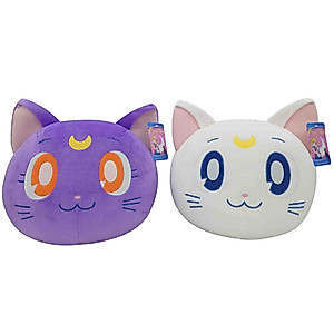 Sailor Moon Artemis Mochi Ball Plush Stuffed Animal - 14" Cute, Collectable and Cuddly Toy Character - Ultra-Soft Polyester Fabric