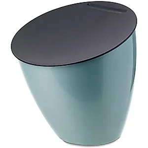MEPAL, CALYPSO Waste Bin with Lid, Ideal for Compost, Airtight, Compact, BPA Free, Nordic Green, Holds 2210ml|74.4 oz, 1 Count