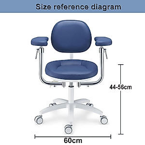 Dental Chair Dentist Stools Dental Assistant Chair with Back Support Rotatable Armrest Microfiber Leather Mobile Chair Doctor's Stool Height Adjustment,B3