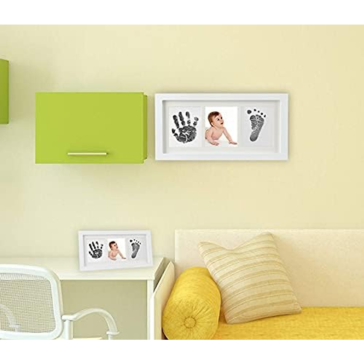 Baby Prints Handprint and Footprint Kit, Newborn Hand and Footprint Keepsake with 2 Safe Clean-Touch Inkless Ink Pad, Gift to New Parents or Baby Boys Girls Shower Registry