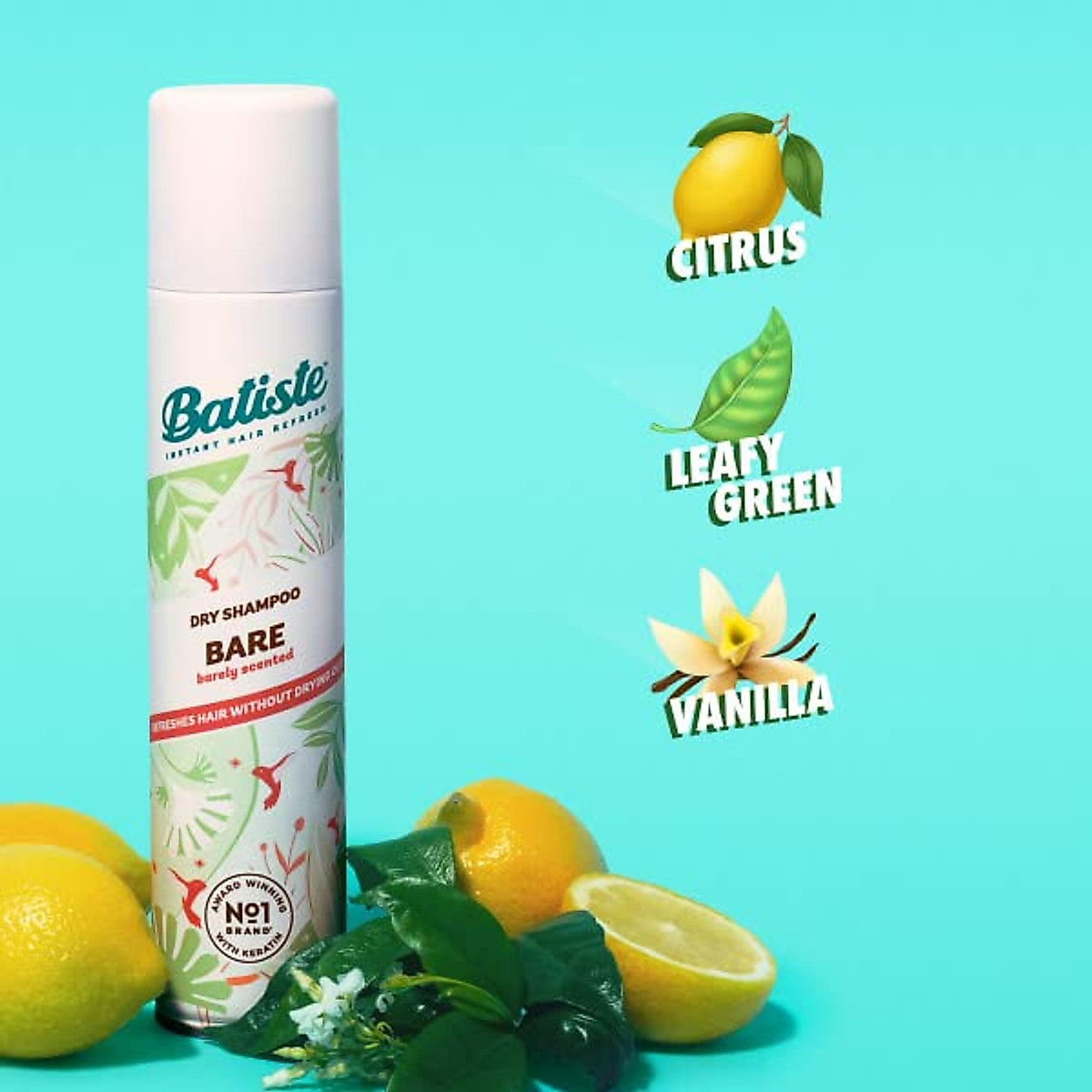 Batiste Dry Shampoo, Bare Fragrance 5.71 Once (Pack of 3)