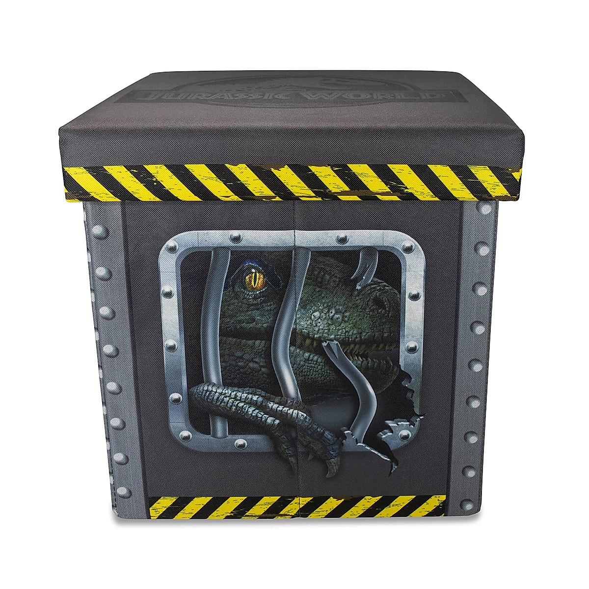 Jurassic World Foldable Storage Bin Cube Organizer with Lid | 15 Inches