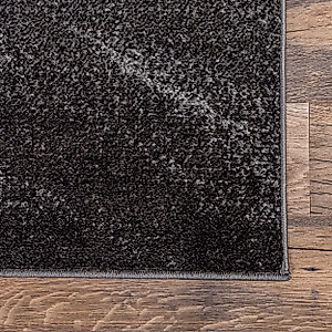 nuLOOM 2' x 3' Performance Indoor Area Rug, Non-Shed, Power Loomed High-Traffic Area Rug for Living Room, Bedroom, Home, Julene Charcoal