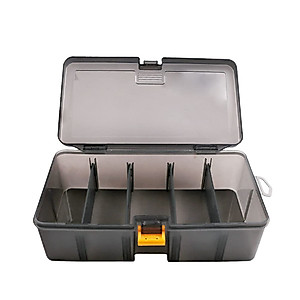 BESPORTBLE 1PC Large Capacity Fishing Lure Box Portable Fishing Tool Box Double- Layer Fishing Bait Box Plastic Fishing Accessories Container Fishing Hook Parts Storage Box for Fishing Use