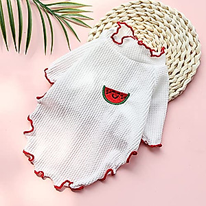 2 Pieces Dog Clothes Pineapple Printed for Dog Shirts Holiday Festival Dog Dresses Puppy Party Costumes Doggie Shirts Cat Outfits Dog Sweatshirt for Small Dogs Cats Boy Girl Puppy Clothes