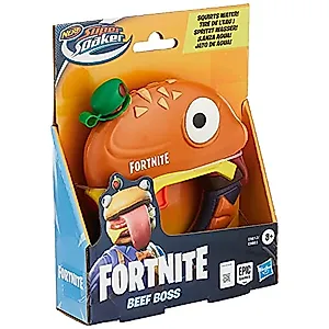 Nerf Super Soaker Fortnite Beef Boss Water Blaster -- Fortnite Beef Boss Character Design -- Easy-to-Carry Micro Size -- for Kids, Youth, Adults