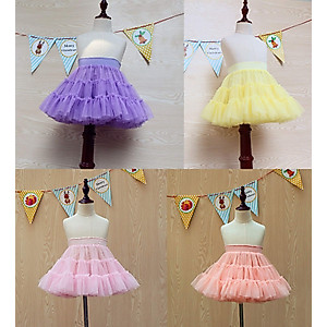 Baby Tutu Skirt Toddler Little Girls'Ballet Dance Tulle Skirt 1-10T White