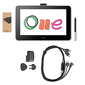 Wacom DTC133W0A One Digital Drawing Tablet with Screen, 13.3 Inch Graphics Display for Art and Animation Beginners (Renewed)…