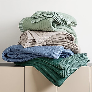 Bedsure Bone Bedspread Coverlet King Size - Lightweight Soft Bedding Set for All Seasons, Corduroy Pattern Quilt Set, 3 Pieces, 1 Quilt (111" x 106") & 2 Pillow Shams (20"x36"+2")