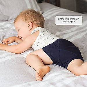 Conni Kids Training Boxer Pants | Soft Shorts Reusable Toddler Potty Training Underwear | Waterproof Easy Pull Up Youth Incontinence Bubble Gum Sizes 4-6