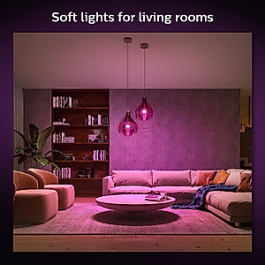 Philips Hue White and Color Ambiance Medium Lumen (75W) Smart Button Starter Kit, Hub Included, 16 Millions Colors, Works with Amazon Alexa, Google Assistant, Apple HomeKit (New Version)
