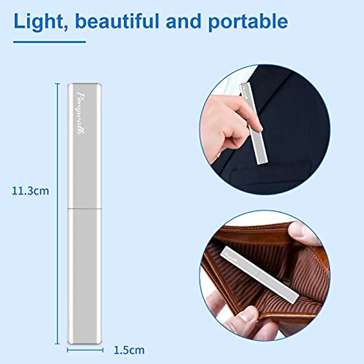 Ponywalk Cleaner Kit for Airpods, Decompression Design Aluminum 5 in 1 Cleaning Kit, for Airpods, for iPhone, for Camera, for Lego, for VR (Sliver)