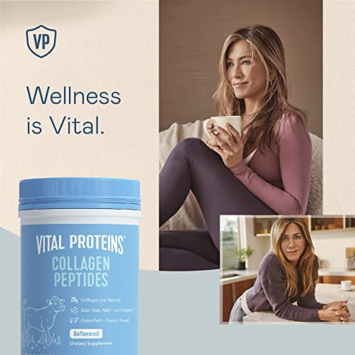 Vital Proteins Collagen Peptides Powder Unflavored 9.33 OZ+Beauty Collagen 9.6oz