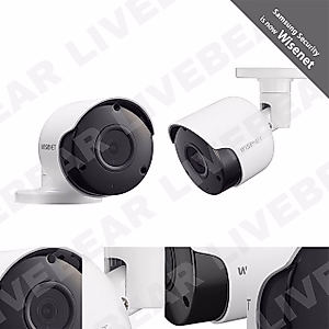 Wisenet SDC-89445BF/89447BF 5MP CCTV Surveillance Weatherproof Bullet Security Camera 82ft IR Distance Plastic Housing 3.6mm Lens 104° Wide Angle (Six Pack)