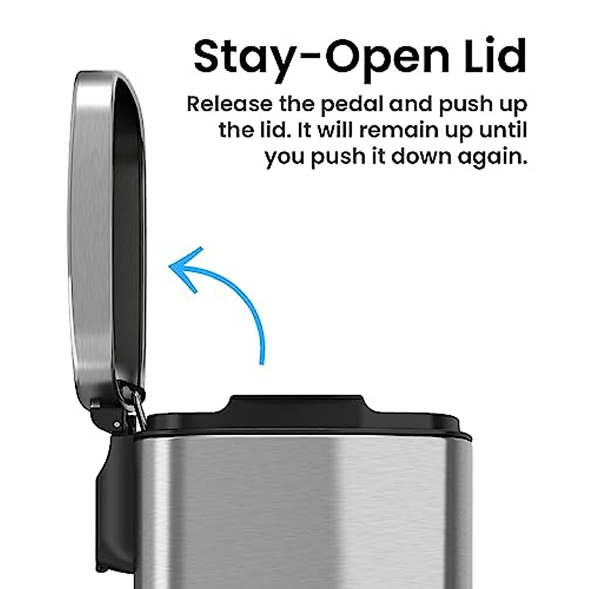 iTouchless PC05RSS Official AC Power Adapter Automatic Sliding Lid Trash Can 14 Gallon and Deodorizer Sensor Waste Bin 2.5 Gallon