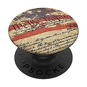 We The People Constitution USA Flag 2nd Amendment PopSockets PopGrip: Swappable Grip for Phones & Tablets