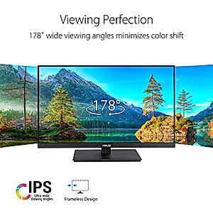 ASUS 23.8” 1080P Monitor (VA24EQSB) - Full HD, IPS, 75Hz, Built-in Speakers, Eye Care & 27” 1080P Monitor (VA27EQSB) - Full HD, IPS, 75Hz, Adaptive-Sync, Speakers, Eye Care