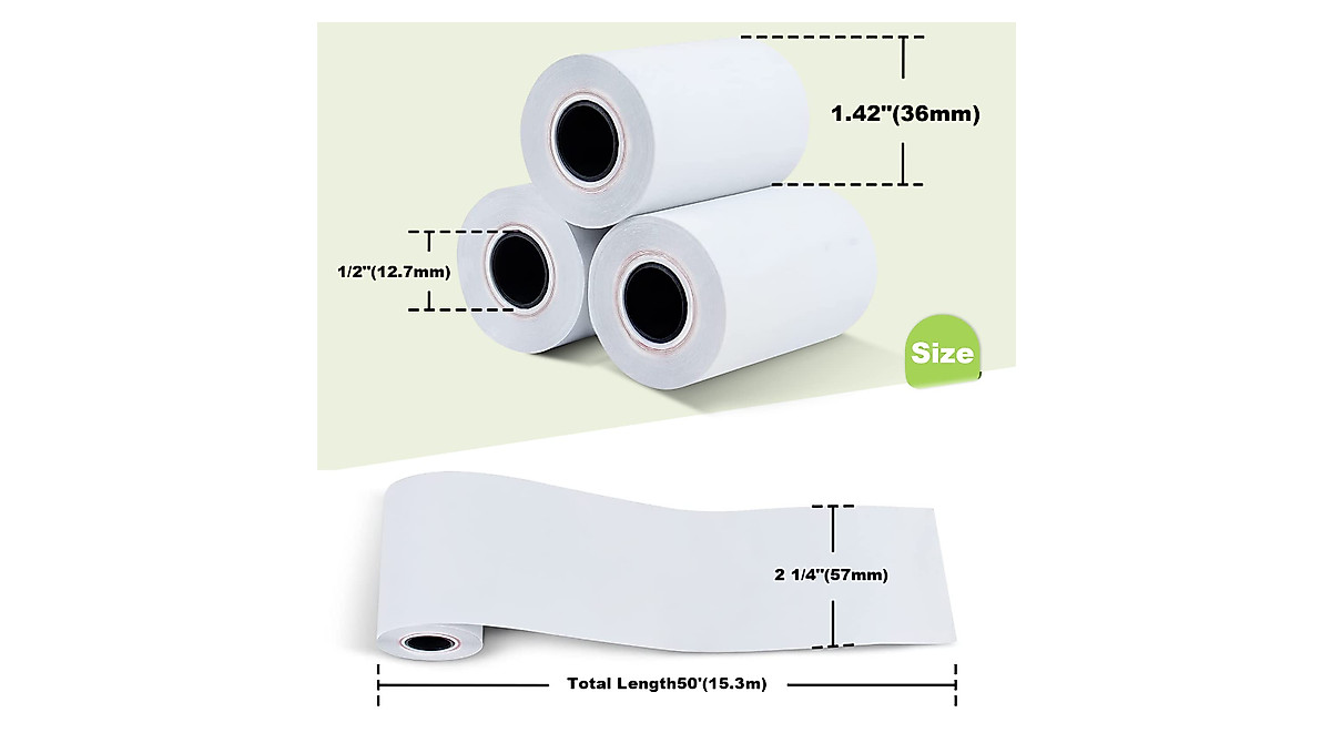MFLABEL Thermal Paper for POS Systems - 5 Rolls