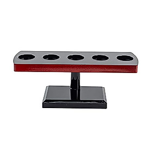 ASIAN HOME Japanese Style Temaki Sushi Roll Holder with Five Compartments Holes, Kitchen Dining Decor Display Stand, Restaurant Supply Serveware (9.4" x 3.25" x 3.6")