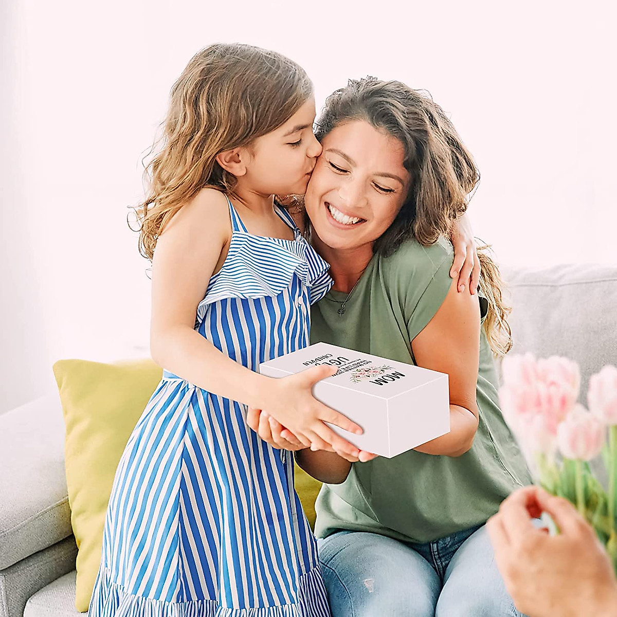 ABROML Mom Gifts Presents for Mom Birthday Gifts Mothers Day Gifts From Daughter, Son, Birthday Gifts for Mom, Valentines Day Gifts for Mom, 20oz Wine Tumbler with Rose Gold Mirror, Keychai (Style 1)