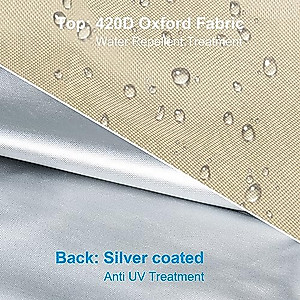 OKPOW Patio Umbrella Cover fits 11Ft To 13Ft Outdoor Umbrellas - Waterproof Cantilever Offset Umbrella Cover With Sturdy Zipper - Durable Hanging Banana Style Parasol Cover For Garden Beach Umbrellas