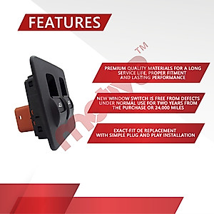 Motiv8 Ford Power Window Control Switch – Fits 2010-2013 Ford Transit Connect with Pry Tool | Replaces 9T1Z-14529-A, 9T1Z14529A, SW-7261, SW7261, DWS785 & 1S14142