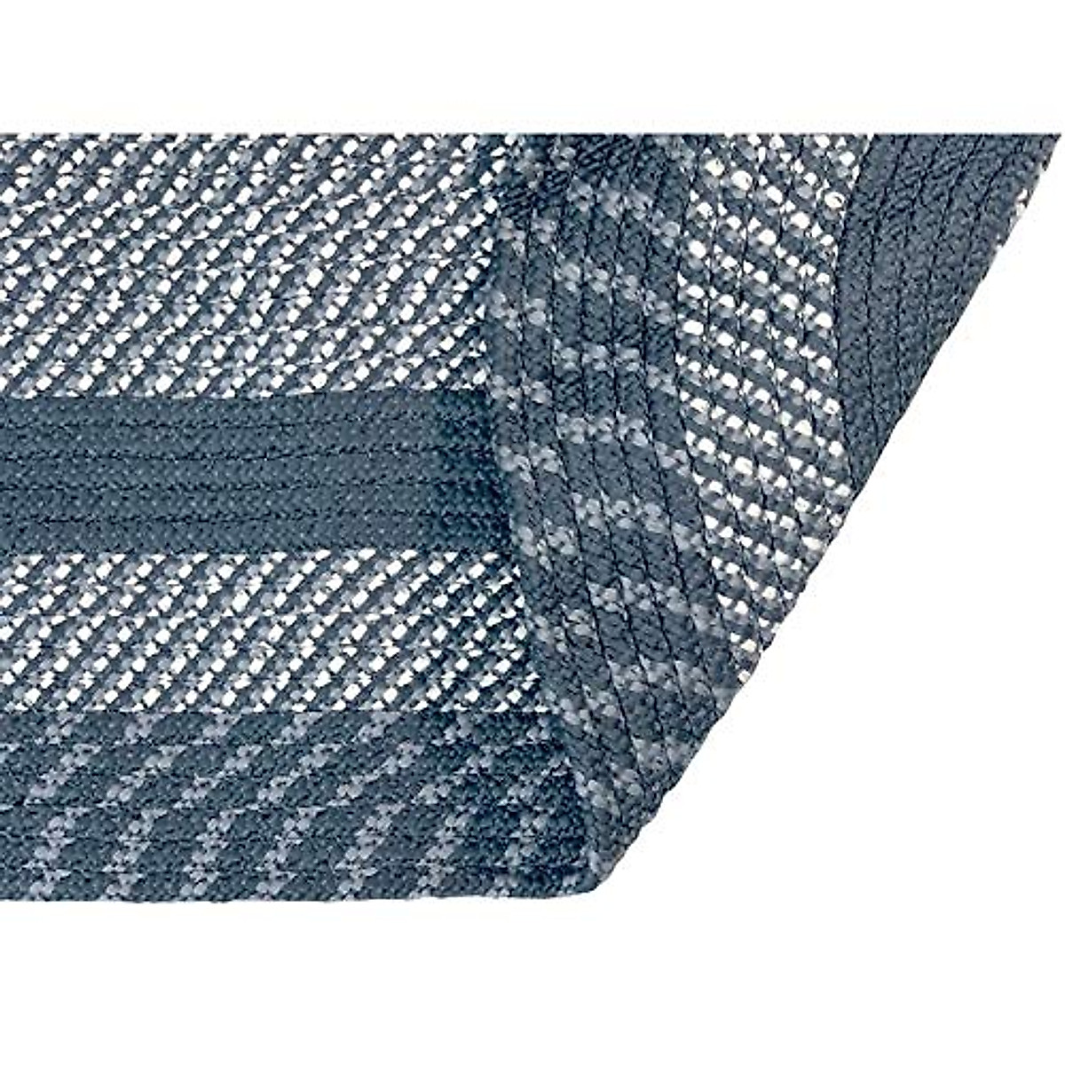 Better Trends Newport Braid Collection is Durable and Stain Resistant Reversible Indoor Utility Rug 100% Polypropylene in Vibrant Colors, 22" x 40" Oval, Slate Blue