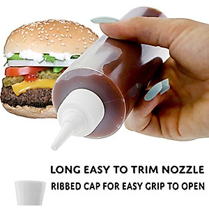 8-Ounce Plastic Squeeze Bottles with Graduated Measurements (8-Pack); Great for Kitchen, Portion Control, Condiments, Cosmetic Use & Crafts