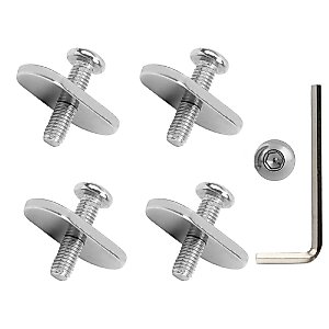 4Pack Stainless Steel Kayak Rail Track Mount Tie Down Eyelet Rail Mounting Accessories for Kayak Canoe Boat