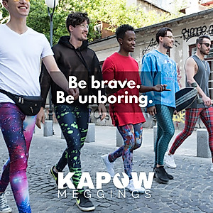 Kapow Meggings Metallic, Velvet & Special Material Men's Leggings (24 Carat Gold, Large)