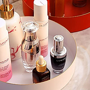 XTBB Cabinets Rotating Trays 360 Lazy Susan Vanity Spinning Organization Saves Space Kitchen Seasoning Organizer for Fridge, Pantry, Bedroom