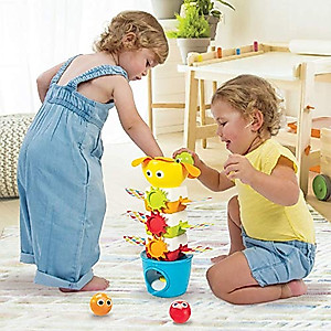 Yookidoo Babies Musical Tumble Ball Stacker Toy. Colorful Sensory Toddlers STEM Enhancing Game. Battery Operated Stacking Tumbling Play. Ages 9 Month Up.