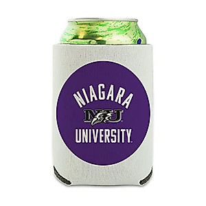 Niagara University Purple Eagles Logo Can Cooler - Drink Sleeve Hugger Collapsible Insulator - Beverage Insulated Holder