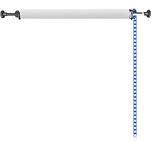 Fotoconic Single Roller Wall/Light Stand Mounting 2-in-1 Manual Background Support System, Including Two Single Hooks, Two Expand Bars, One Chain