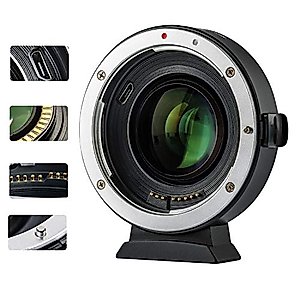 VILTROX EF-EOS M2 Auto Focus Lens Adapter 0.71x Reducer Speed Booster for Canon EF Mount Lens to Canon EF-M Mount Mirrorless Camera EOS M M2 M3 M5 M6 M10 M50 M100