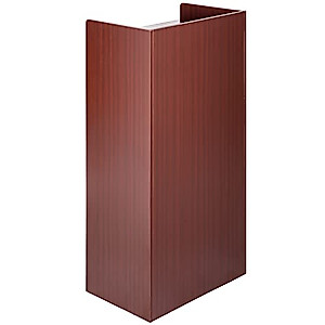 VEVOR Wood Podium, 23.6" x 47.2", Lecterns and Podiums w/ 4 Rolling Wheels, Baffle Plate & Shelf, Easy Assembly Walnut Wood Lecterns for Church, Office, School, Home