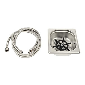 G1/2 Thread Commercial Cup Washer, Automatic Cup Washer Cleaner, Stainless Steel Glass Rinser for Bar Pub Restaurant Accessory, with Connector, Multifunctional Cup (small cup