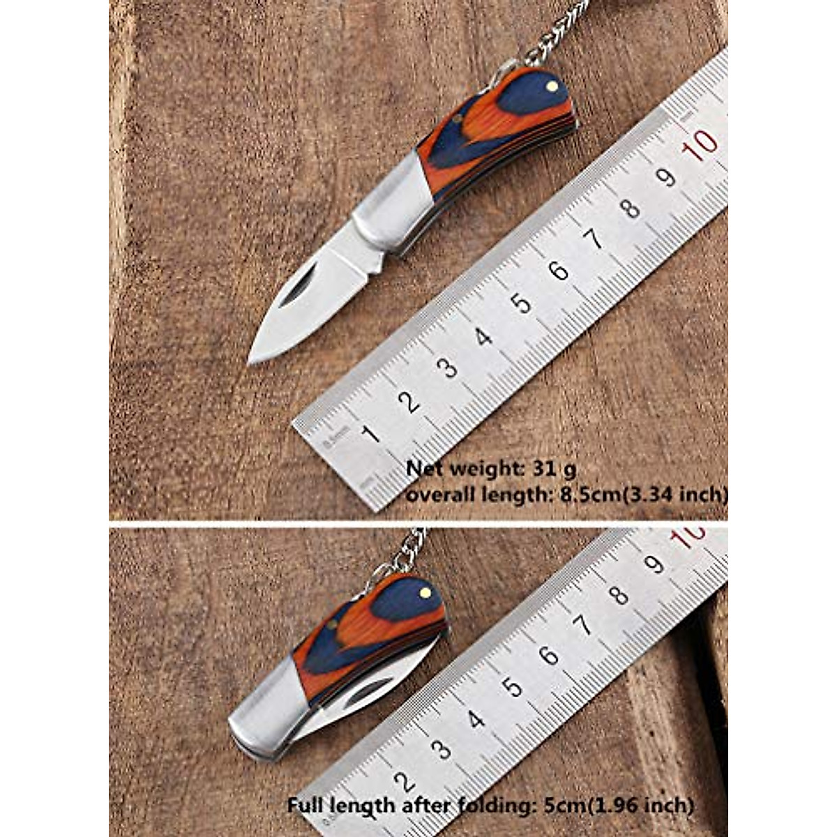 KUNSON Folding Knife, Mini Pocket Knife for Men and Women, Mini Keychain Knife for Cutting Rope, Paper, Boxes and Peeling Fruits, EDC Knife Small