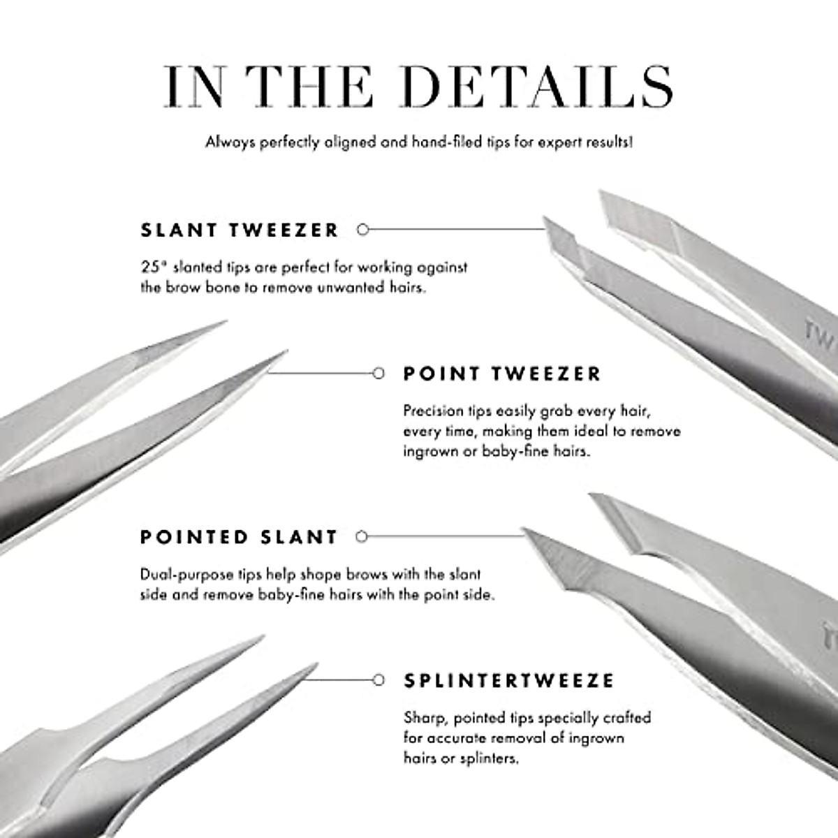 Tweezerman Mini Slant Tweezer - Tweezers for Eyebrows, Travel Tweezers for Eyebrows, Facial Hair, Ingrown Hair (Pineapple Punch)