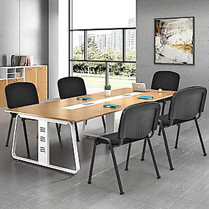 COSTWAY Guest Reception Chairs Set of 10, Stackable Conference Chairs with Upholstered Seat & Ergonomic Back, Waiting Room Chairs for Office, Reception Room, Conference Room, Events