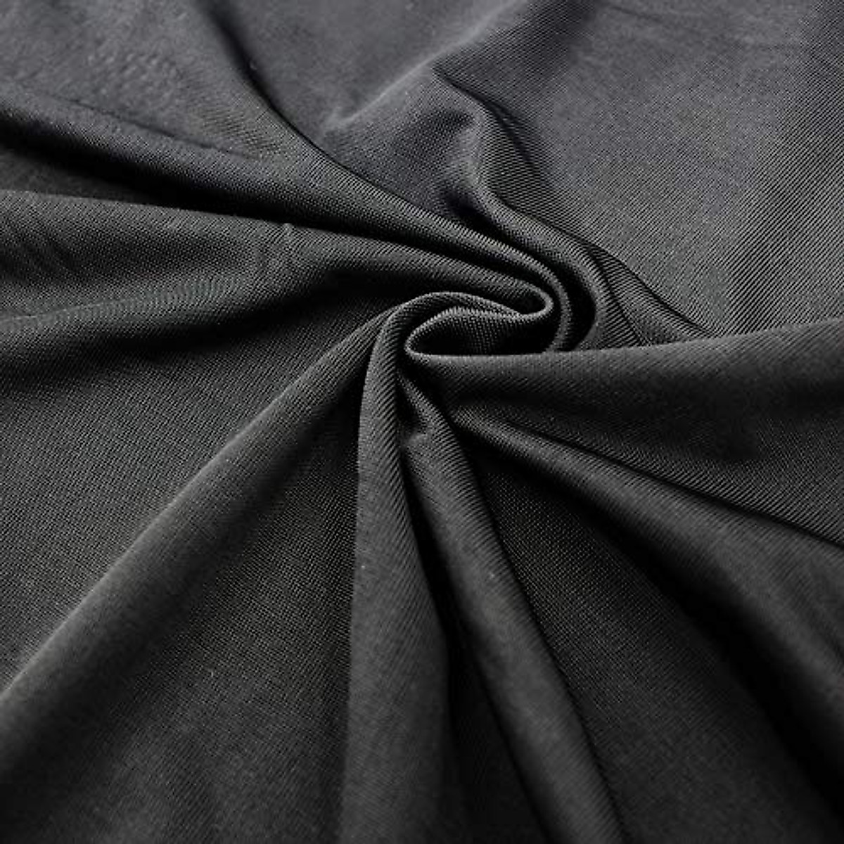 Suillty Women One Piece Muslim Hijab Lace Applique Long Turban Islamic Full Head Scarf Shawls with Rhinestone (Black)