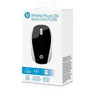 HP Wireless Mouse 200 (Black/Silver, 2HU84AA)
