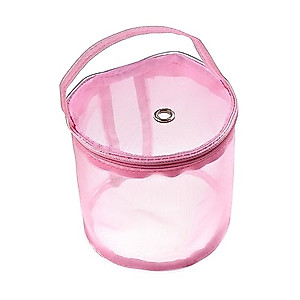 PLAFOPE 2pcs Yarn Ball Storage Crochet Needles for Yarn Crochet Storage Bag Crochet Yarn Storage Knitting Bag Woolen Yarn Storage Bucket Pink