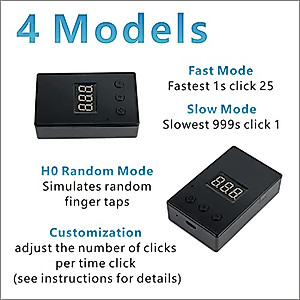 Auto Clicker For iphone ipad:Adjustable Speed Physical Clicker,Simulated Finger Continuous Clicking,Phone Auto Digital Display Clicker for Android IOS,Suitable for TIk Tok Live,Gaming, Reward Tasks（ Four Powerful Click Modes） (C3)